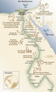 Mapa del valle del Nilo - Icarito